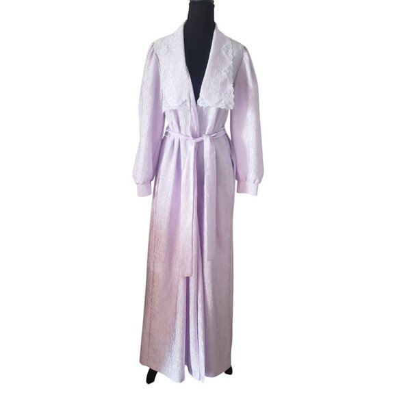 Vintage | Intimates & Sleepwear | Vintage 97s Lilac Textured Satin Full ...